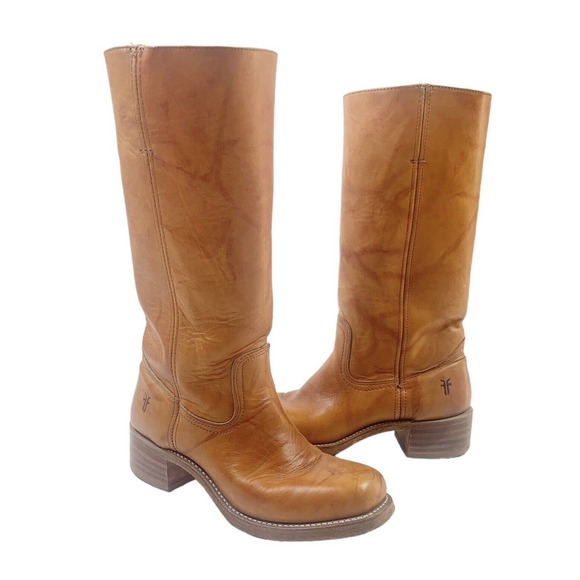 Frye | Shoes | Vintage Frye Campus Boots Pull On Square Toe 95 Marbled ...
